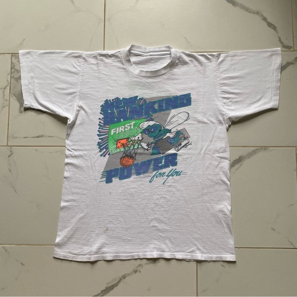 Vintage | Shirts | Vintage 989 Charlotte Hornets First Union Banking ...